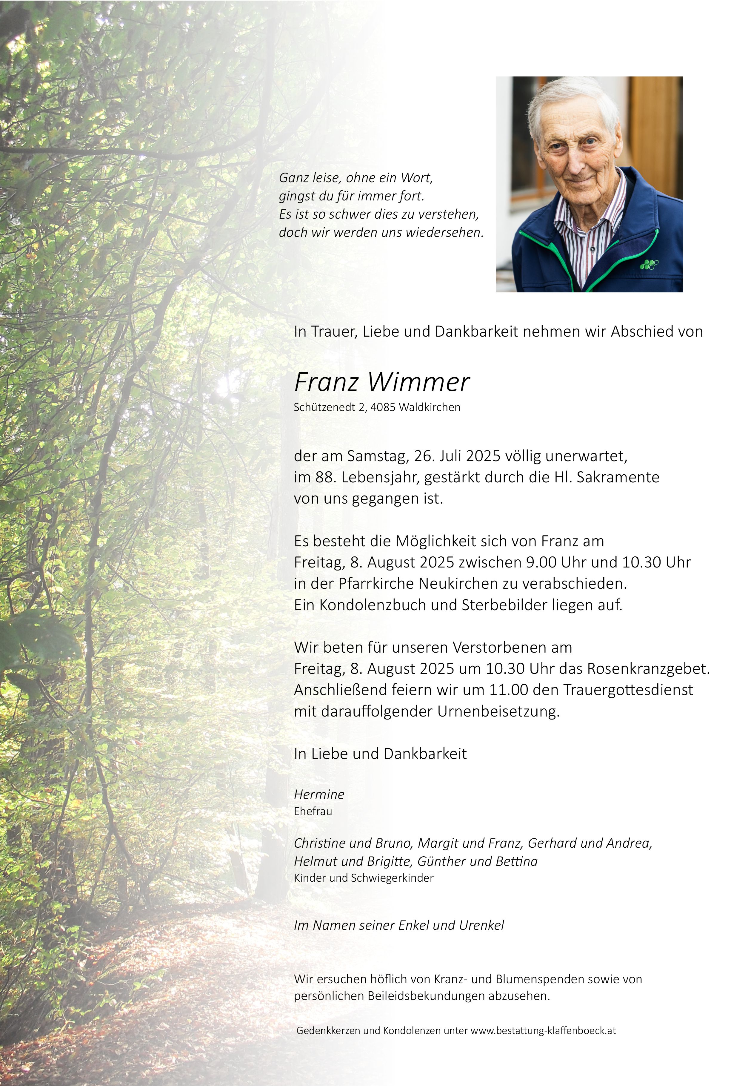 Bestattung Klaffenböck