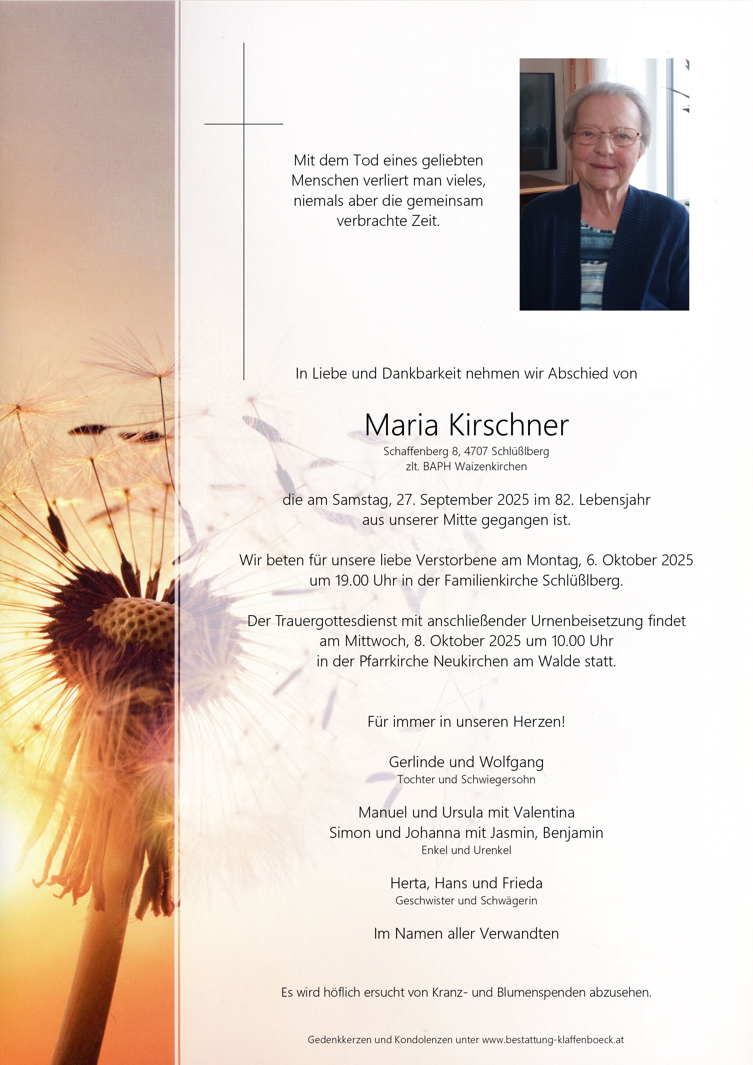 Bestattung Klaffenböck